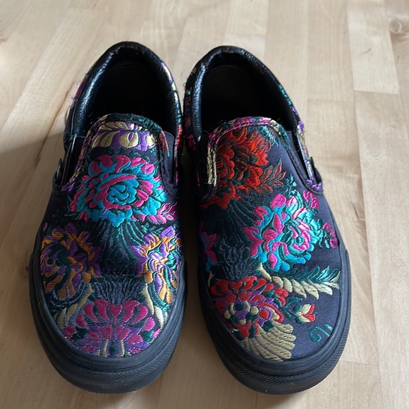 Vans | Shoes | Rare Vans Brocade Floral Slip On Sneakers | Poshmark